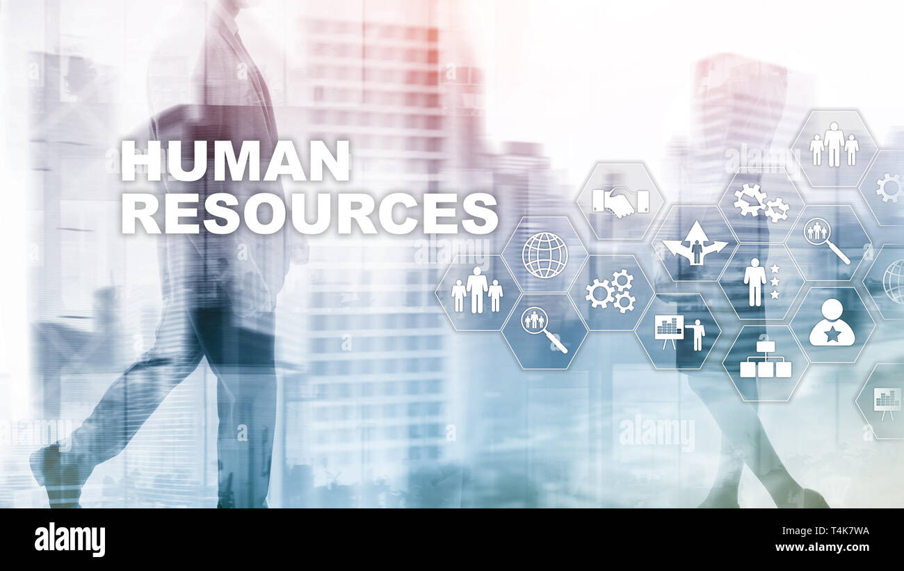 Human Resources HR management concept. Human resources pool, customer ...