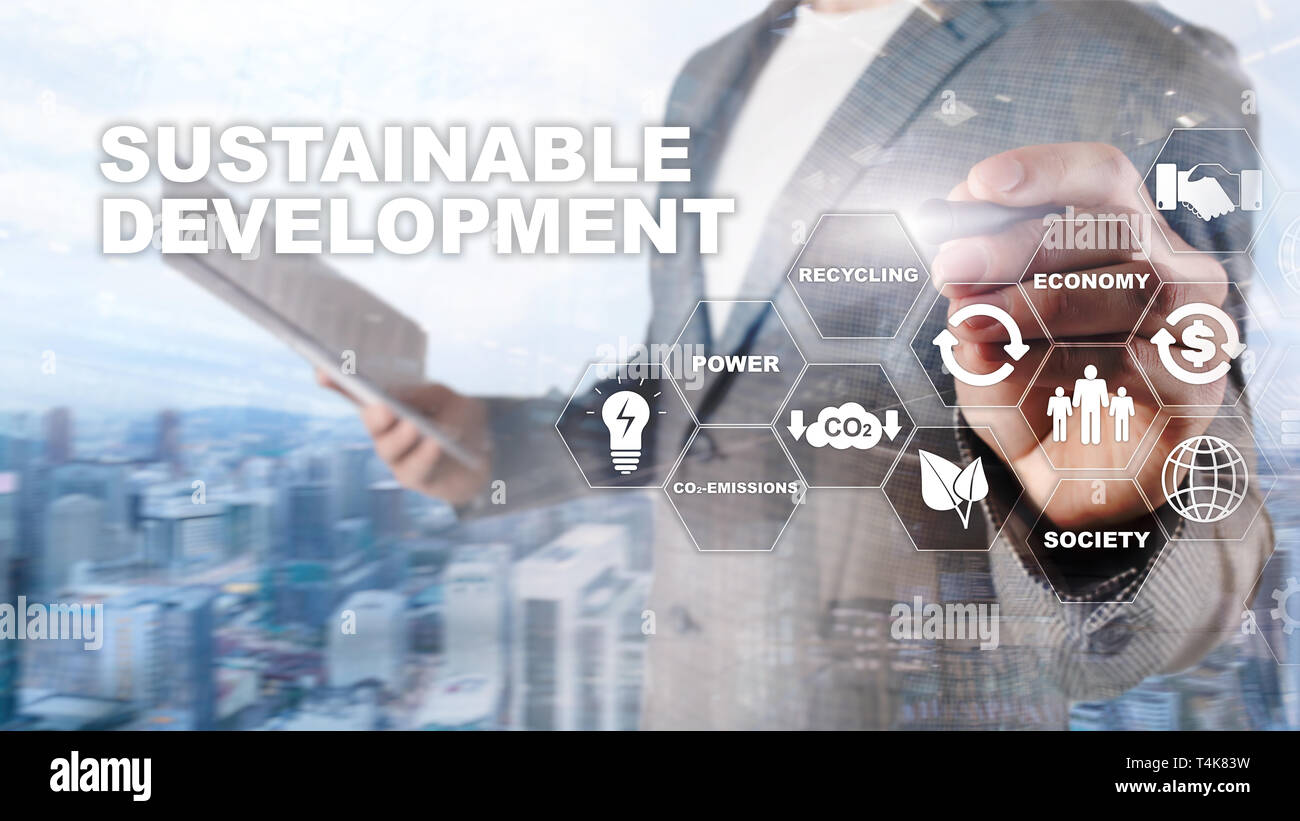 Sustainable development, ecology and environment protection concept ...