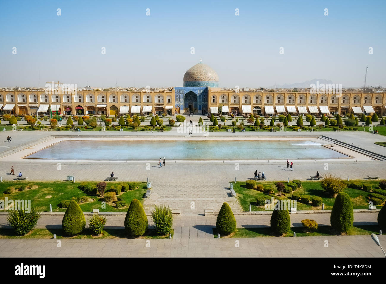 Panoramic landscape view of Naqsh-e Jahan Square or Meidan Emam ...