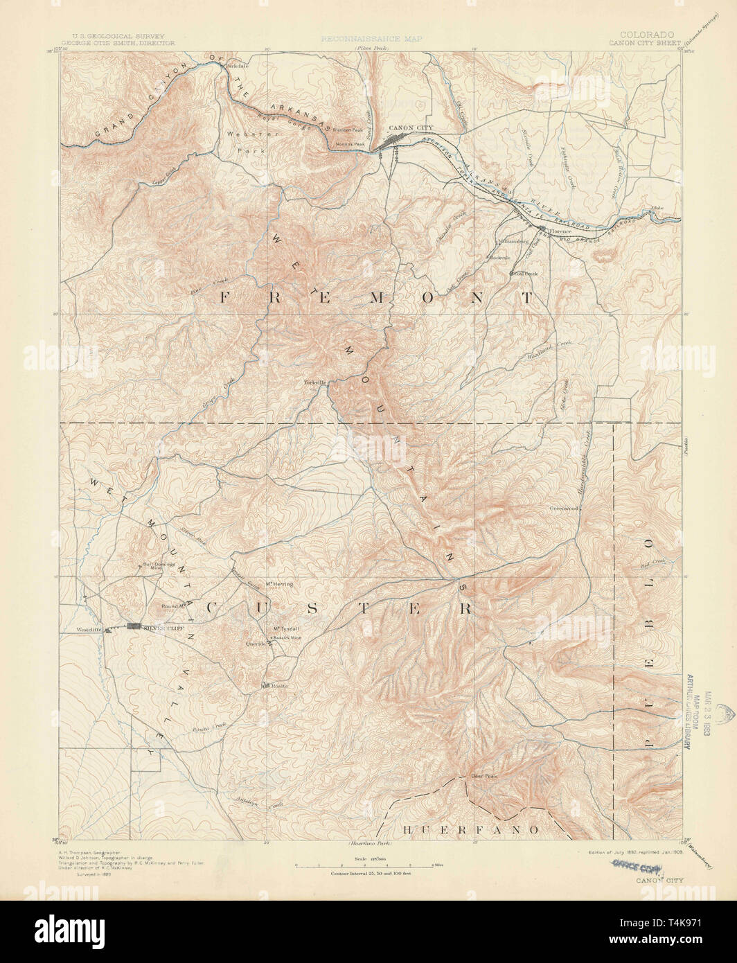 Map of canon city hi-res stock photography and images - Alamy