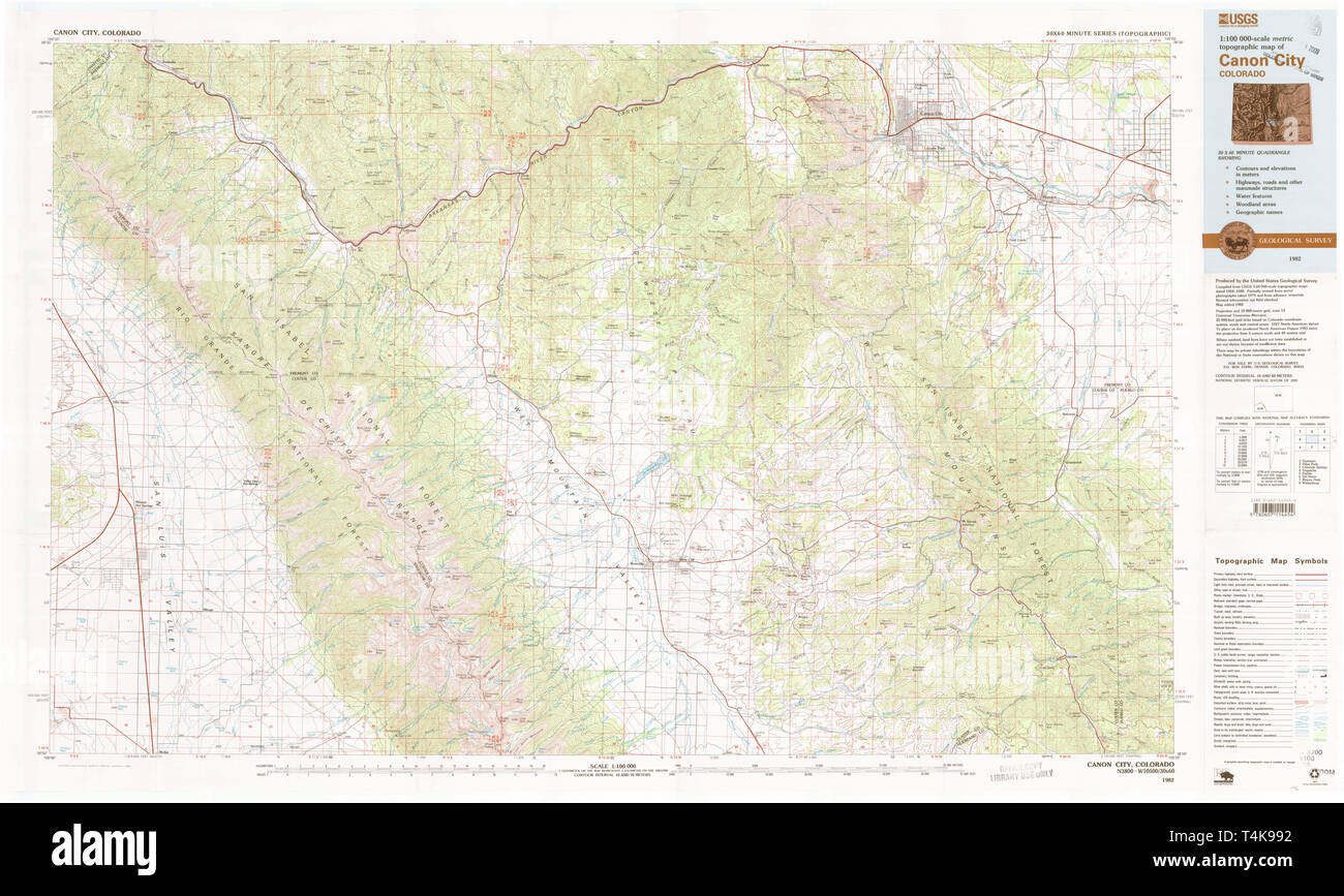 Map of canon city hi-res stock photography and images - Alamy