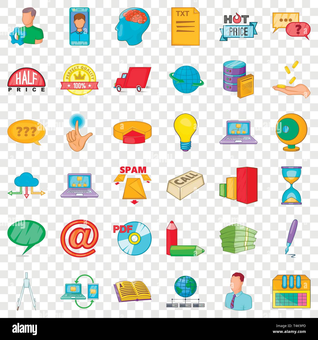Digital development icons set, cartoon style Stock Vector Image & Art ...