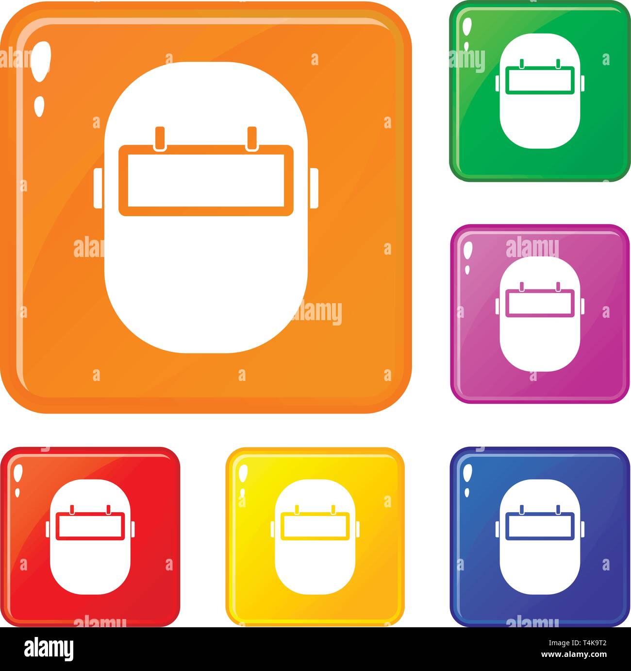 Welding mask icons set vector color Stock Vector Image & Art - Alamy