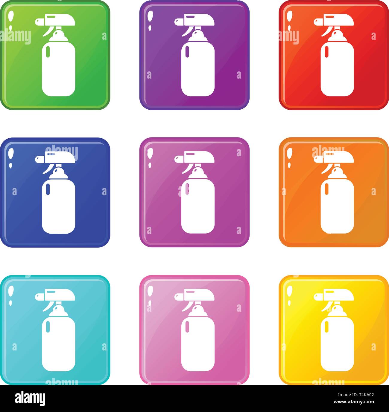 Fire extinguisher icons set 9 color collection Stock Vector Image & Art ...