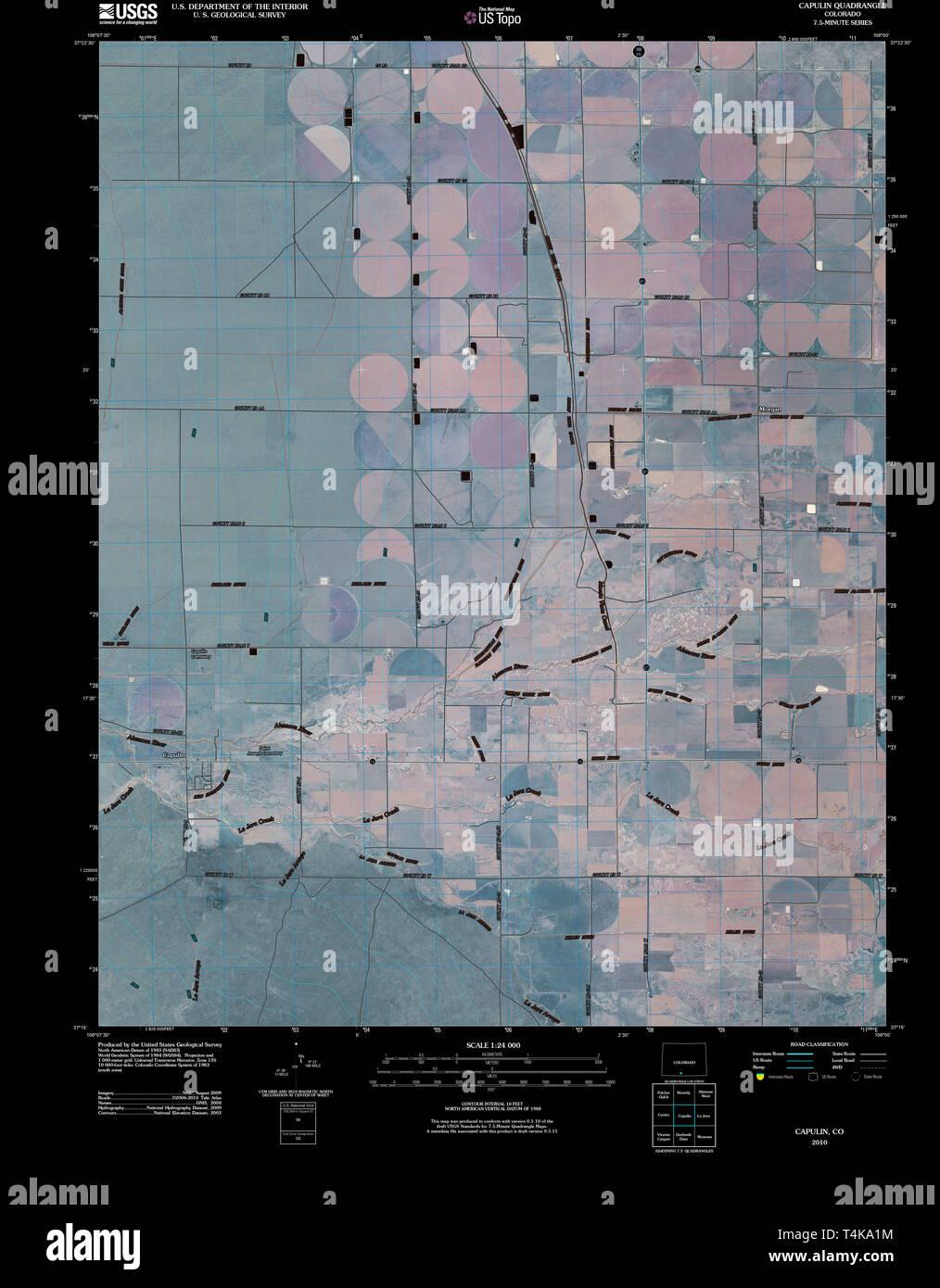 Map of capulin hi-res stock photography and images - Alamy