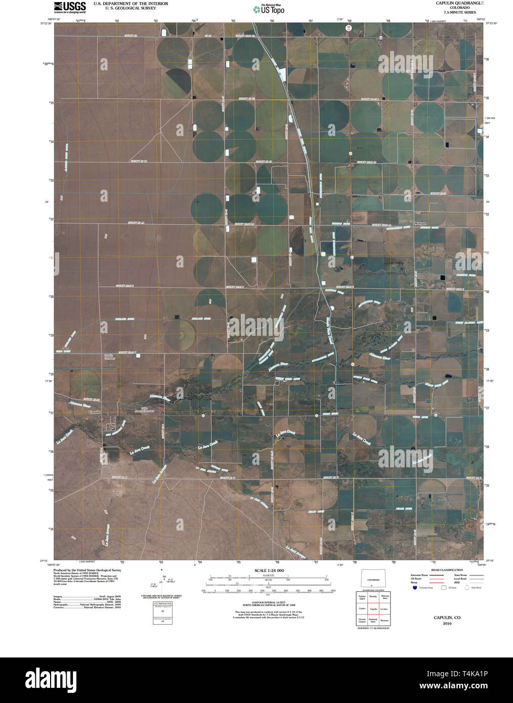 Map of capulin hi-res stock photography and images - Alamy