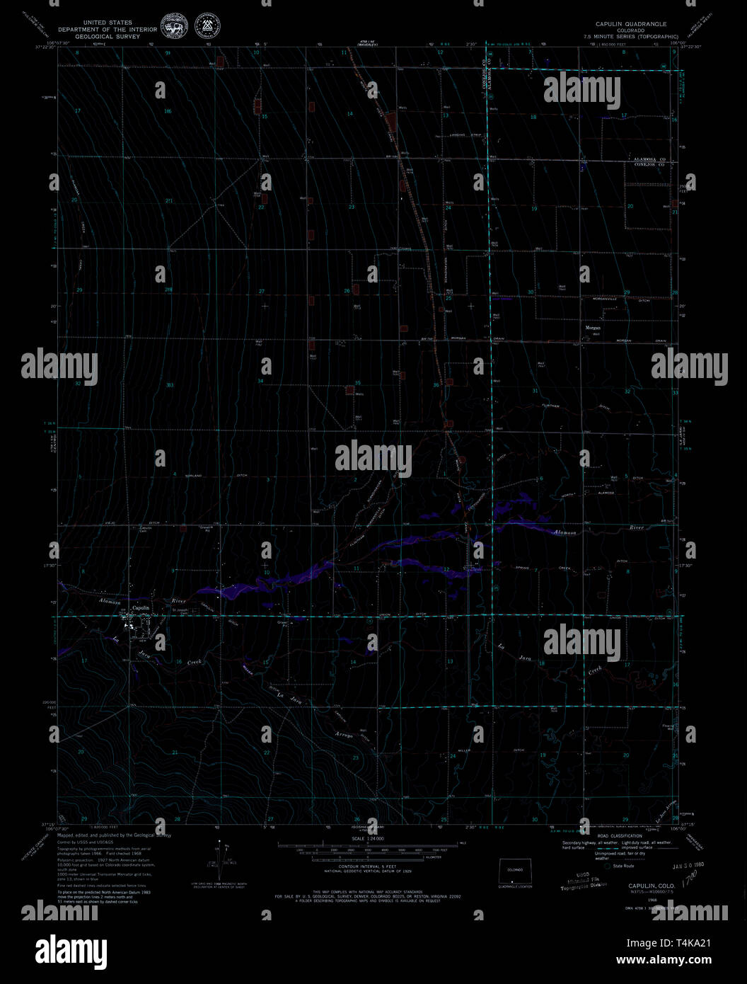 Map of capulin hi-res stock photography and images - Alamy