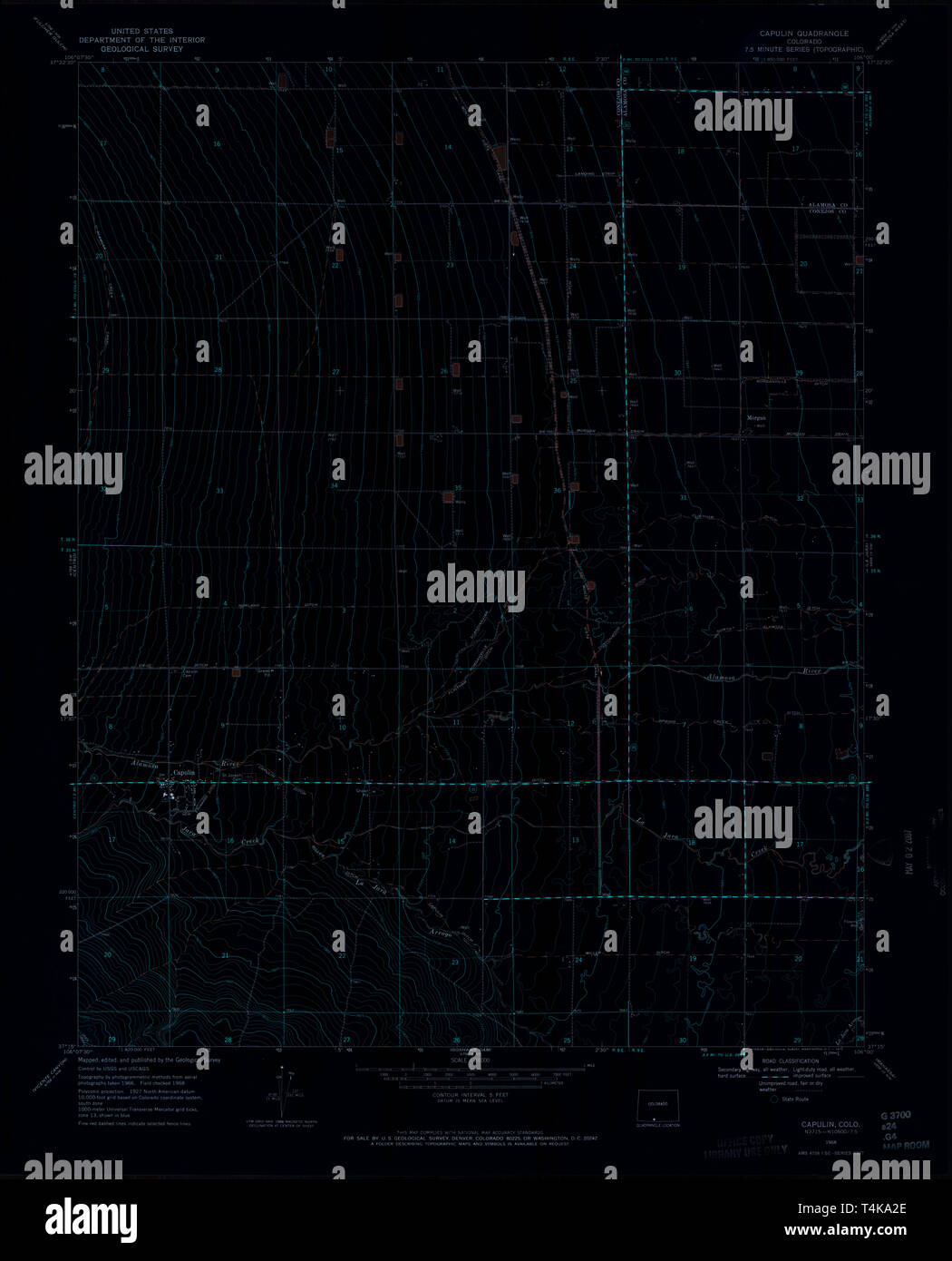 Map of capulin hi-res stock photography and images - Alamy