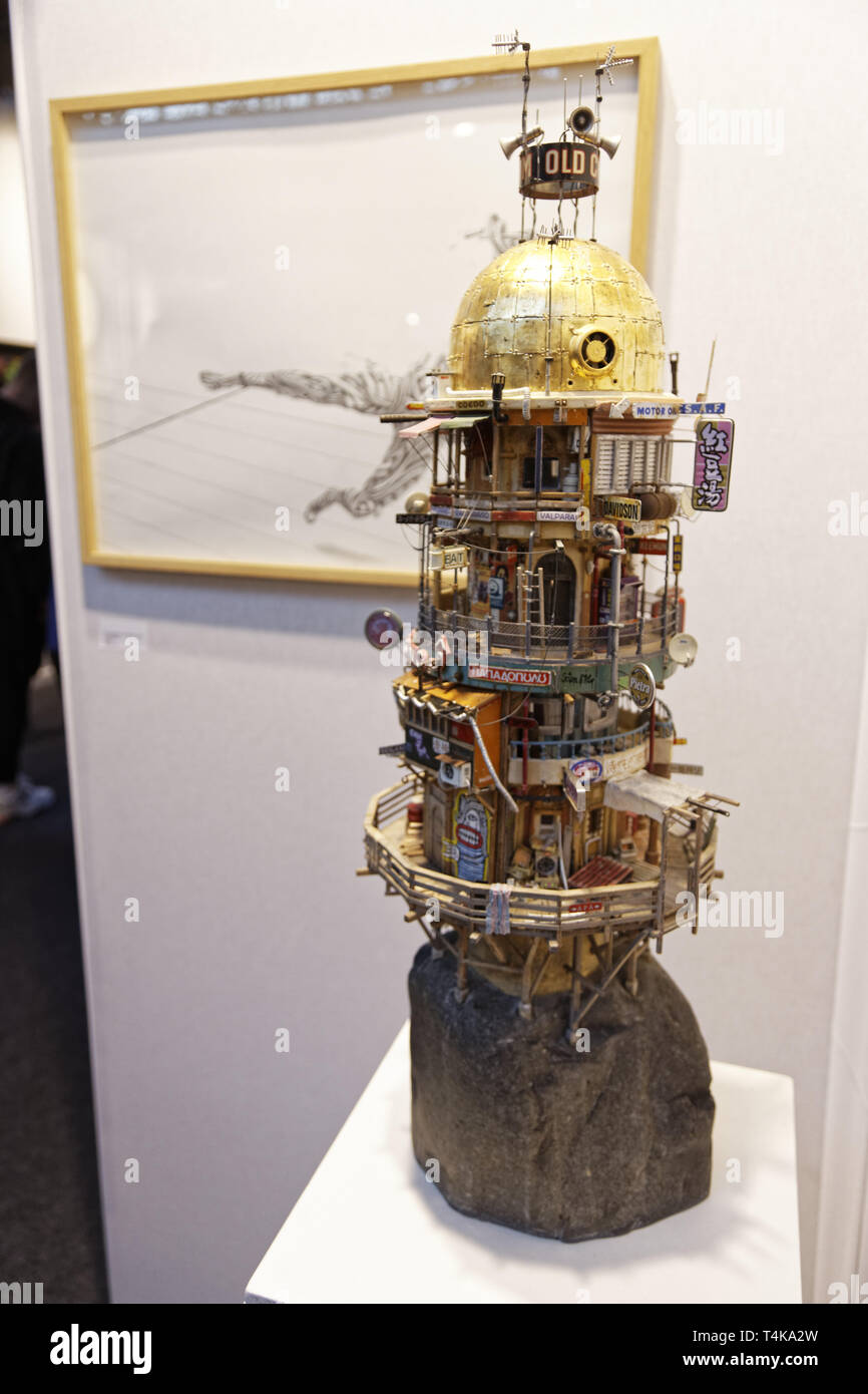 Paris, France, 11th April 2019.Charles Malherbe displayed at Urban Art ...