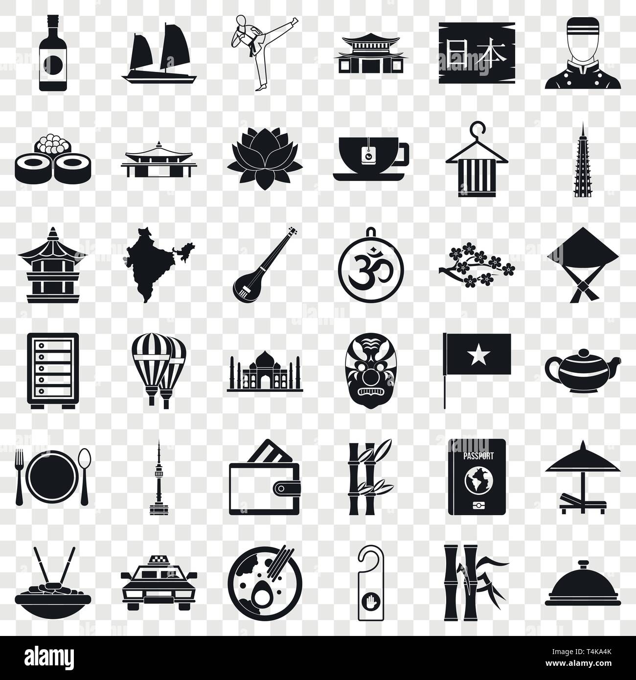 Food in dish icons set, simple style Stock Vector Image & Art - Alamy