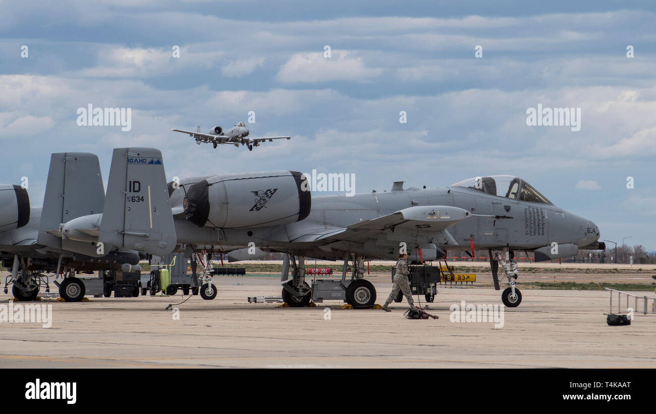 Col. Tim Donnellan, the 124th Fighter Wing commander, performs a go ...