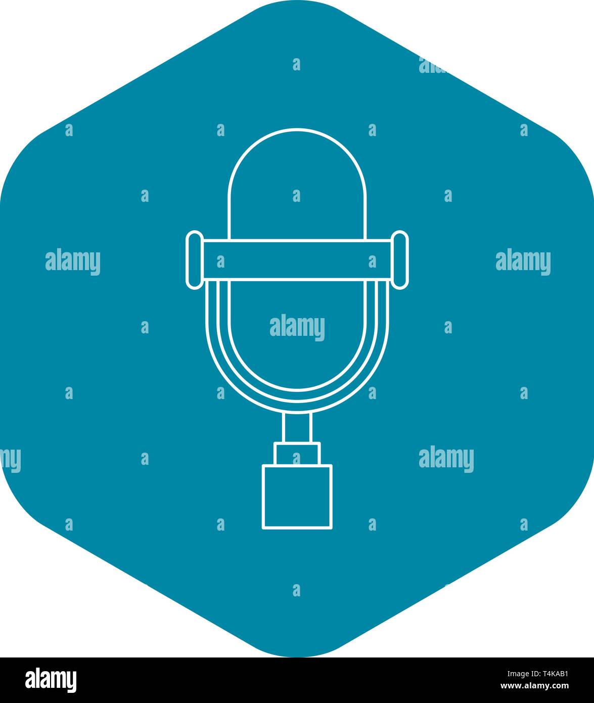 Vintage microphone icon, outline style Stock Vector Image & Art - Alamy