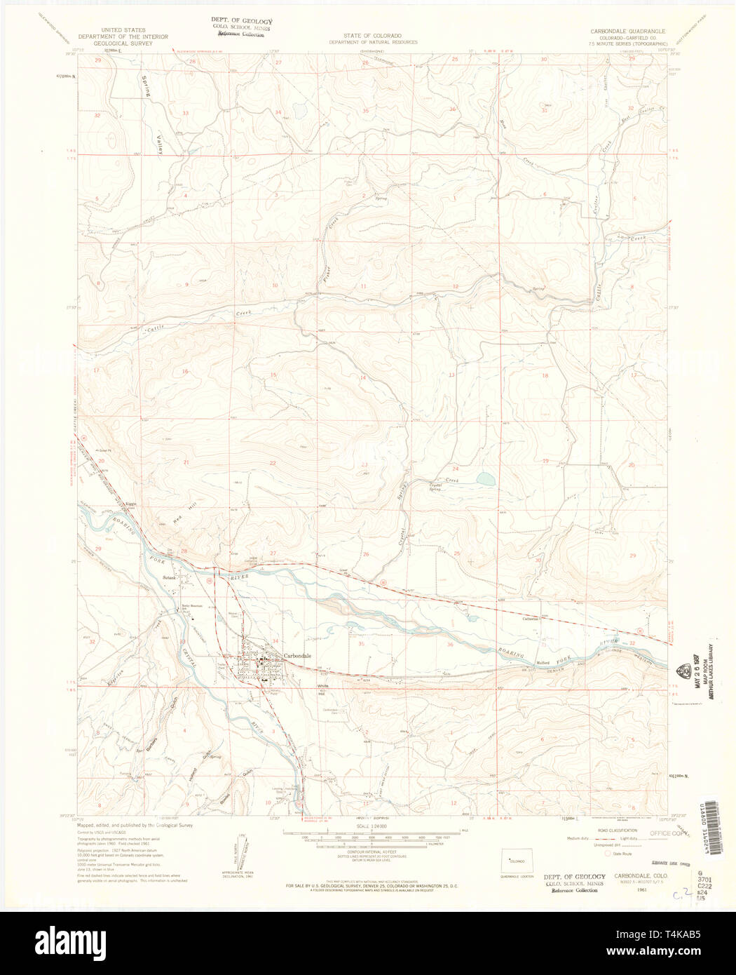 Carbondale map hi-res stock photography and images - Alamy