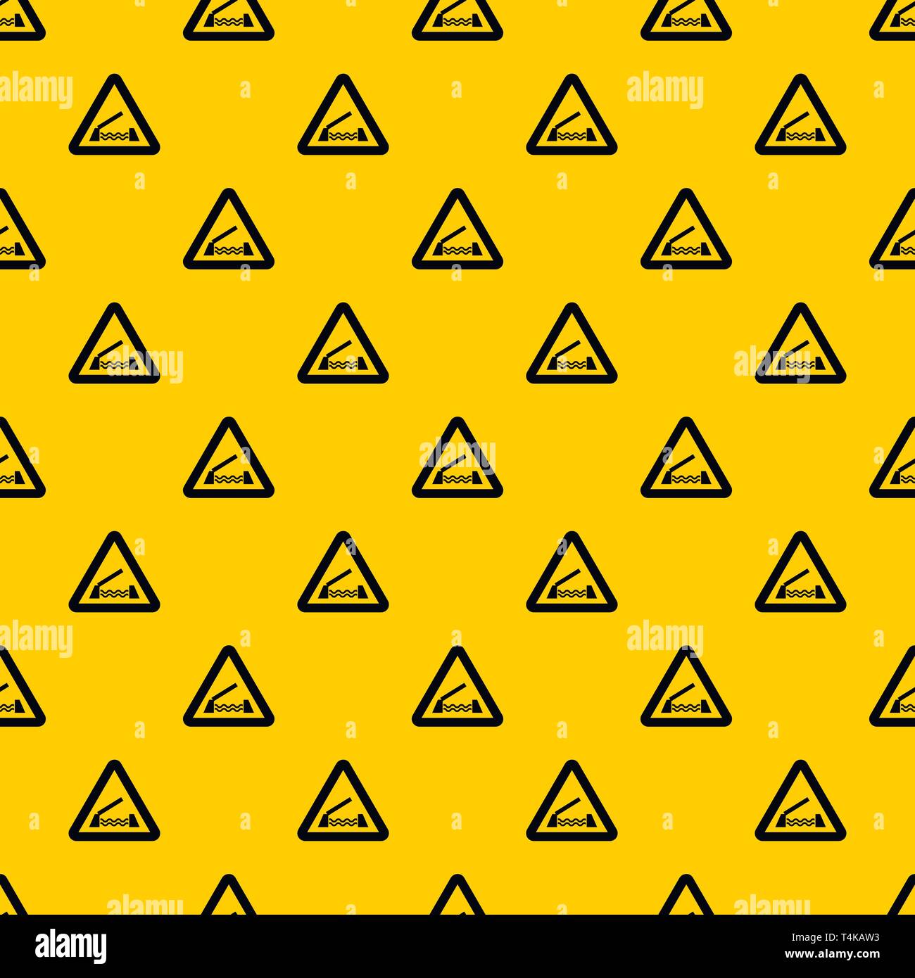 Lifting bridge warning sign pattern vector Stock Vector Image & Art - Alamy