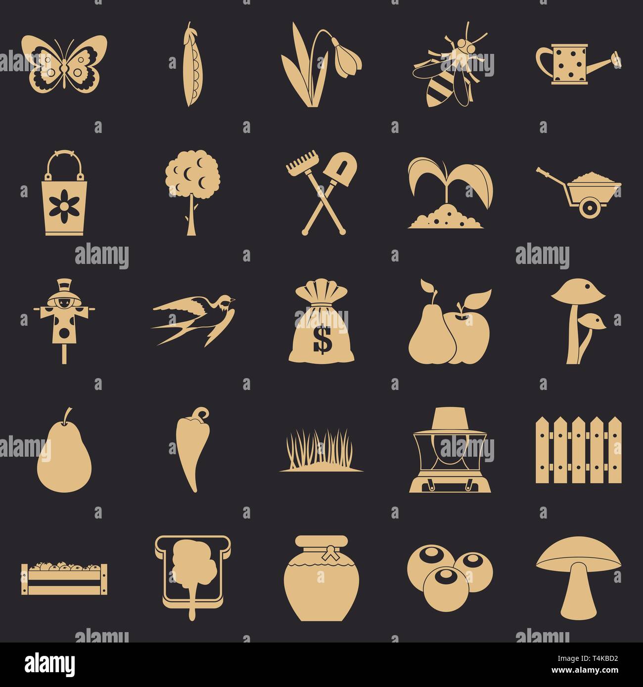 Agronomy icons set, simple style Stock Vector Image & Art - Alamy