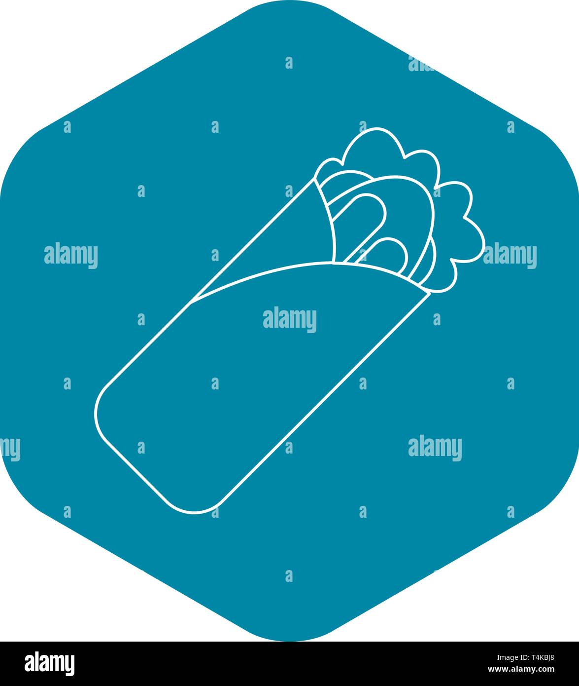 Shawarma icon, outline style Stock Vector Image & Art - Alamy