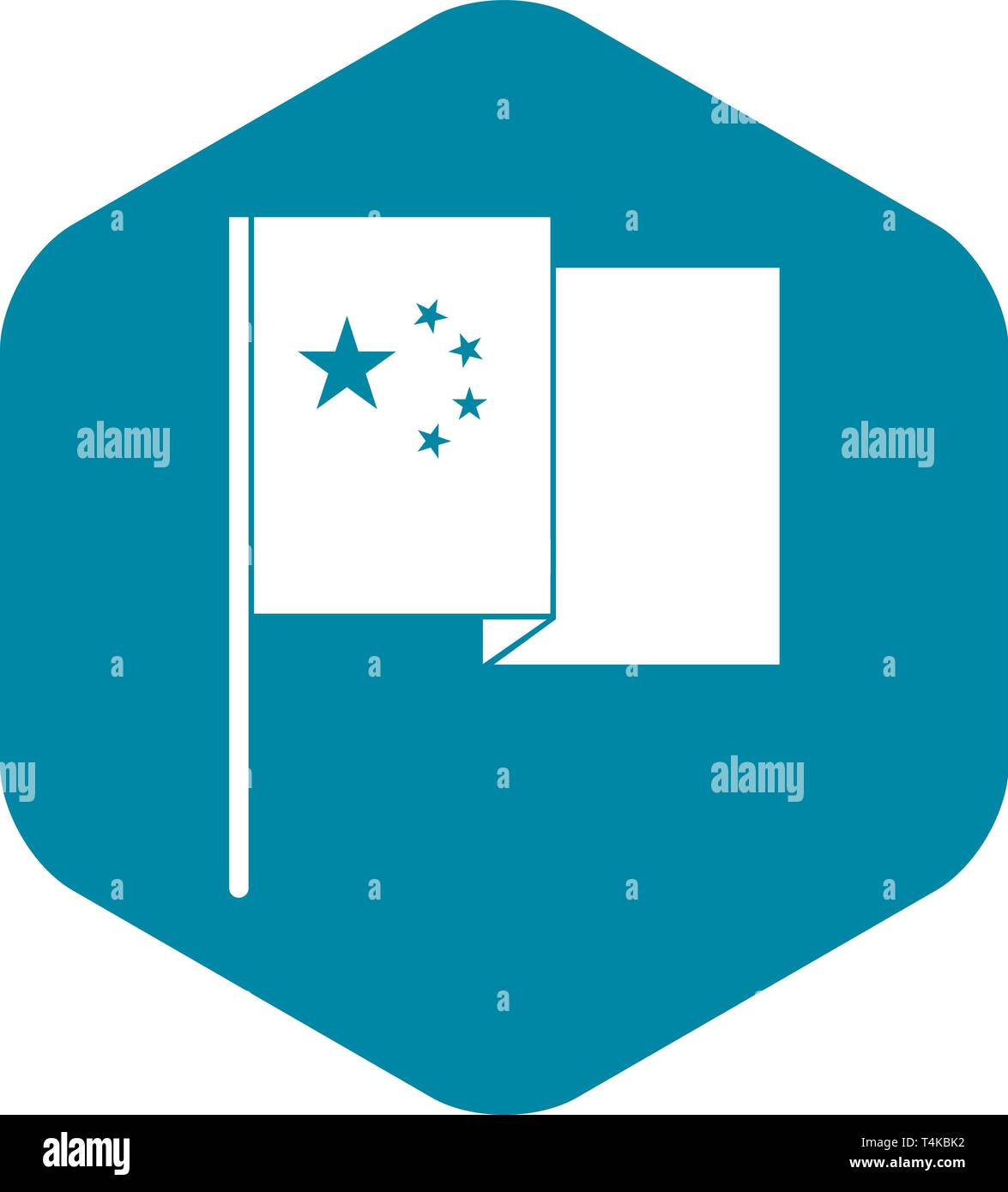 China flag icon, simple style Stock Vector Image & Art - Alamy