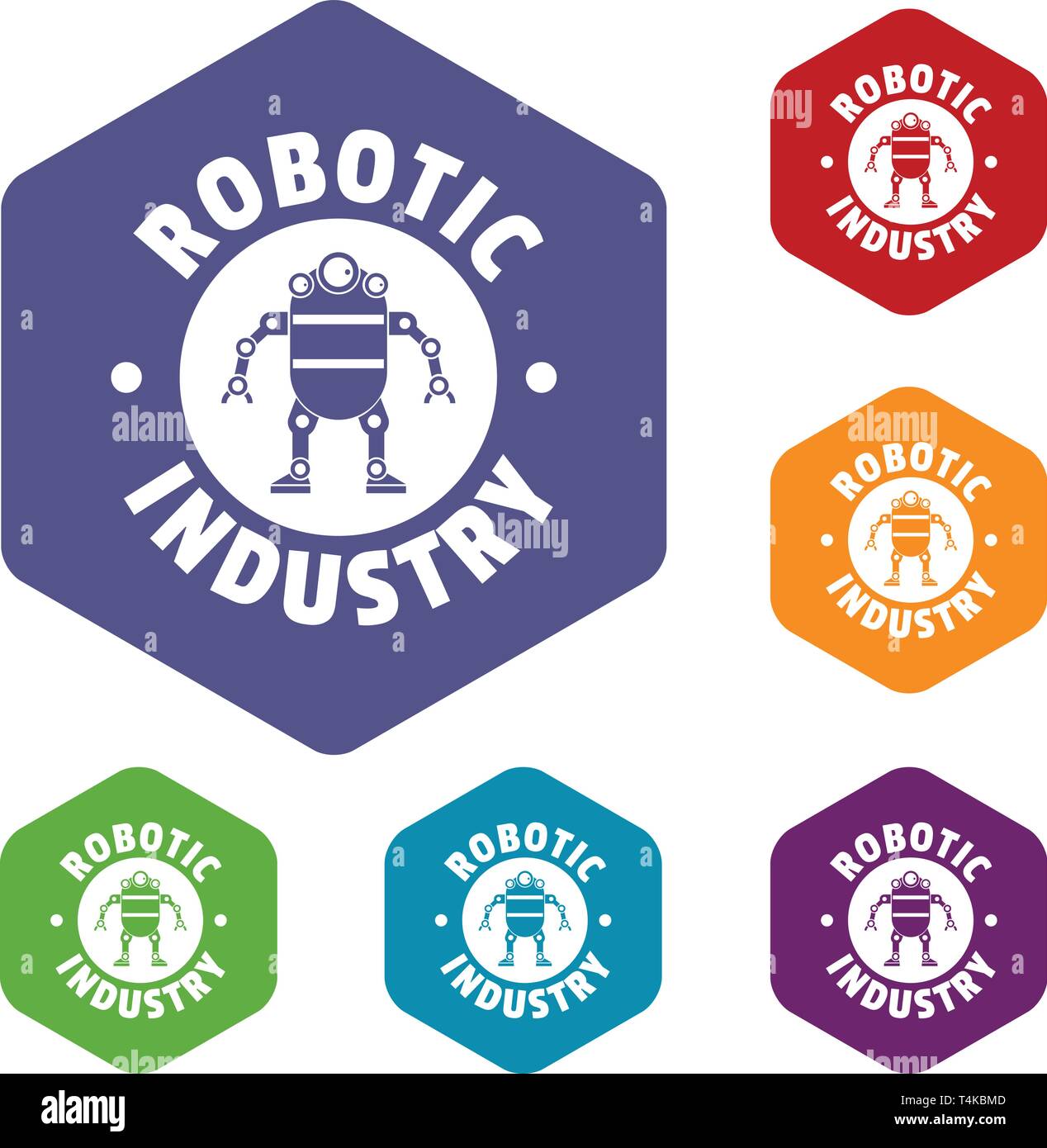 Robot machine icons vector hexahedron Stock Vector Image & Art - Alamy