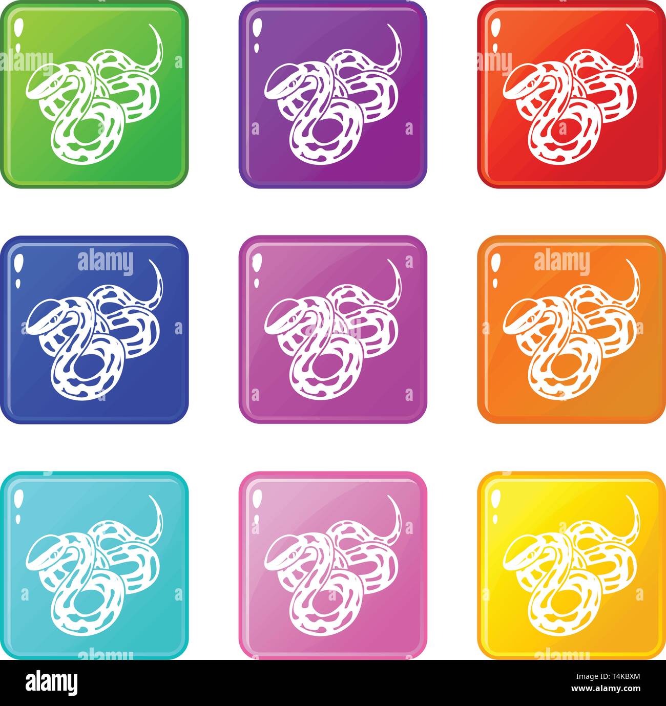 Texas snake icons set 9 color collection Stock Vector Image & Art - Alamy