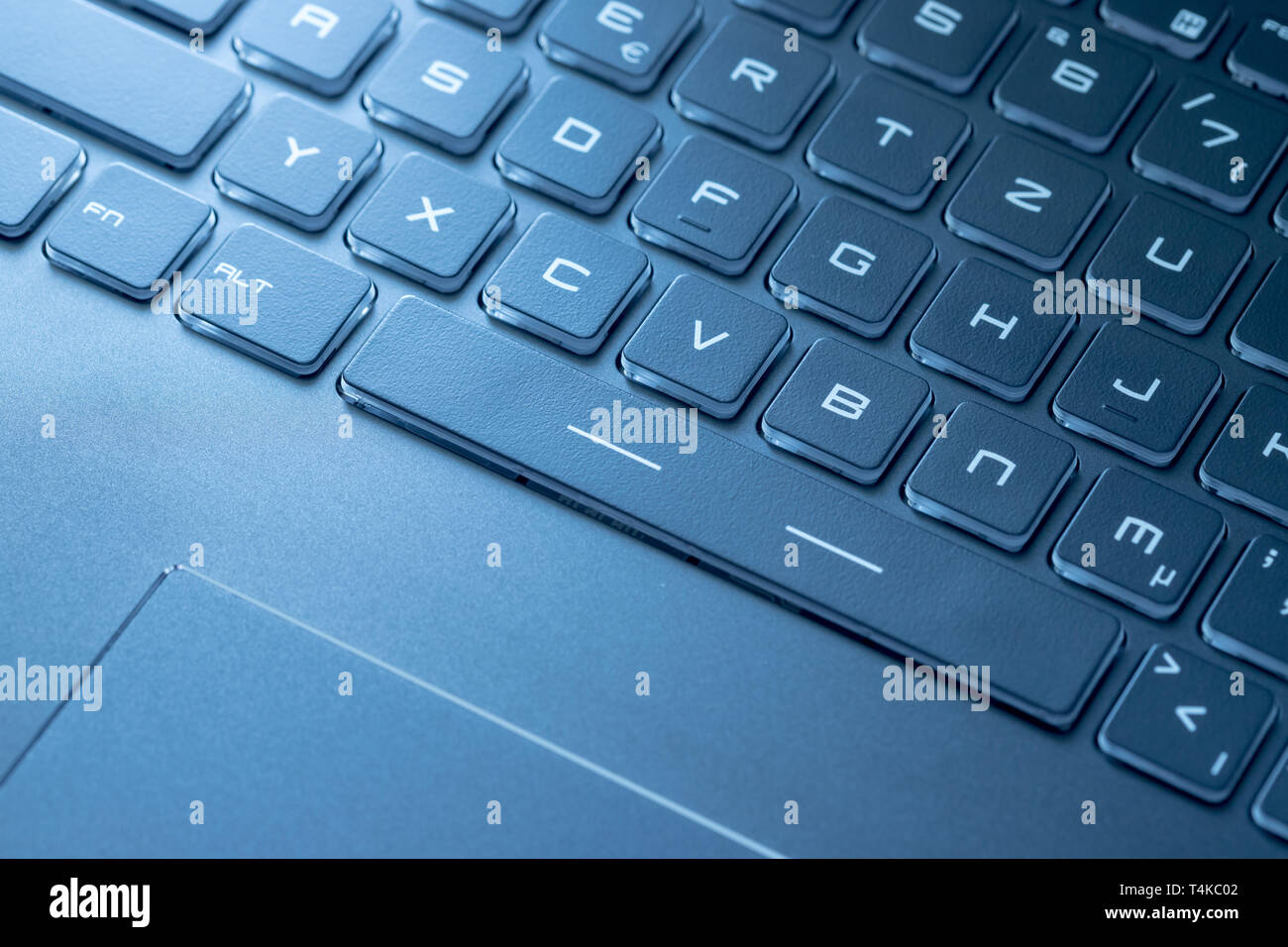 Laptop keyboard and touchpad: closeup picture Stock Photo - Alamy