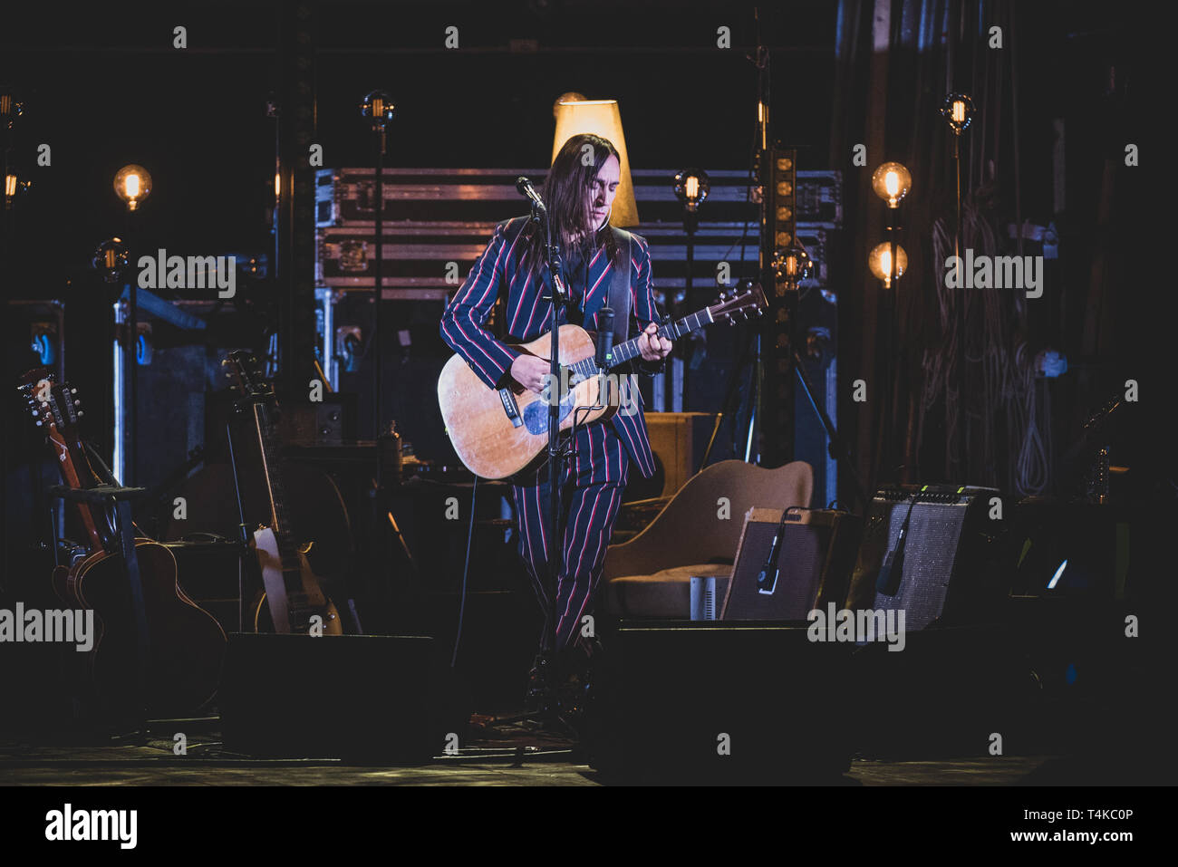 Manuel Agnelli, singer and founder of the Italian punk rock band ...