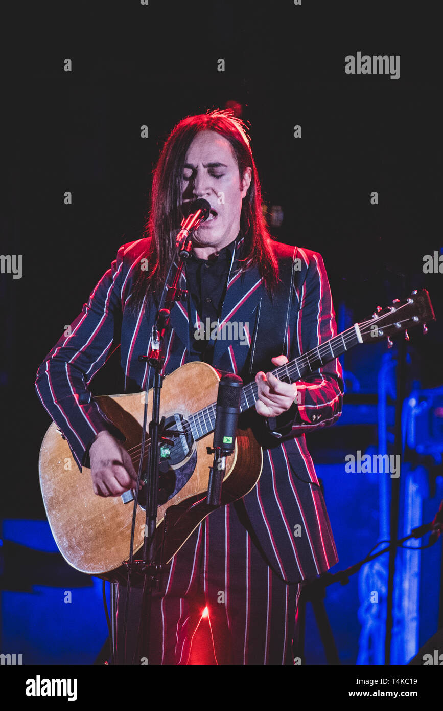 Manuel Agnelli, singer and founder of the Italian punk rock band ...