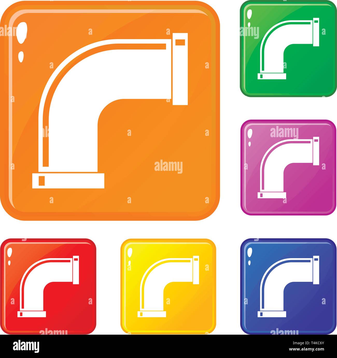 Water pipe icons set vector color Stock Vector Image & Art - Alamy