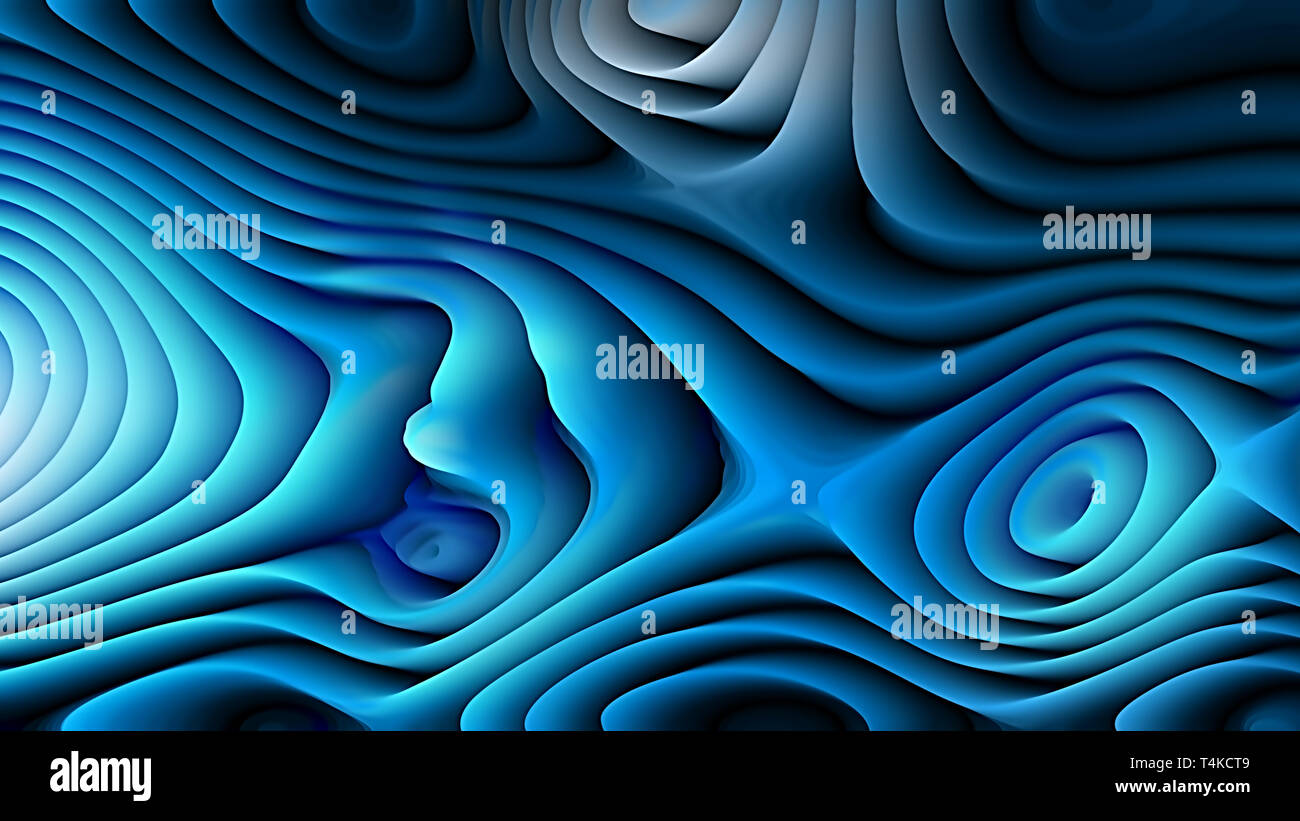 Cool Blue 3d Abstract Curved Lines Texture Stock Photo - Alamy