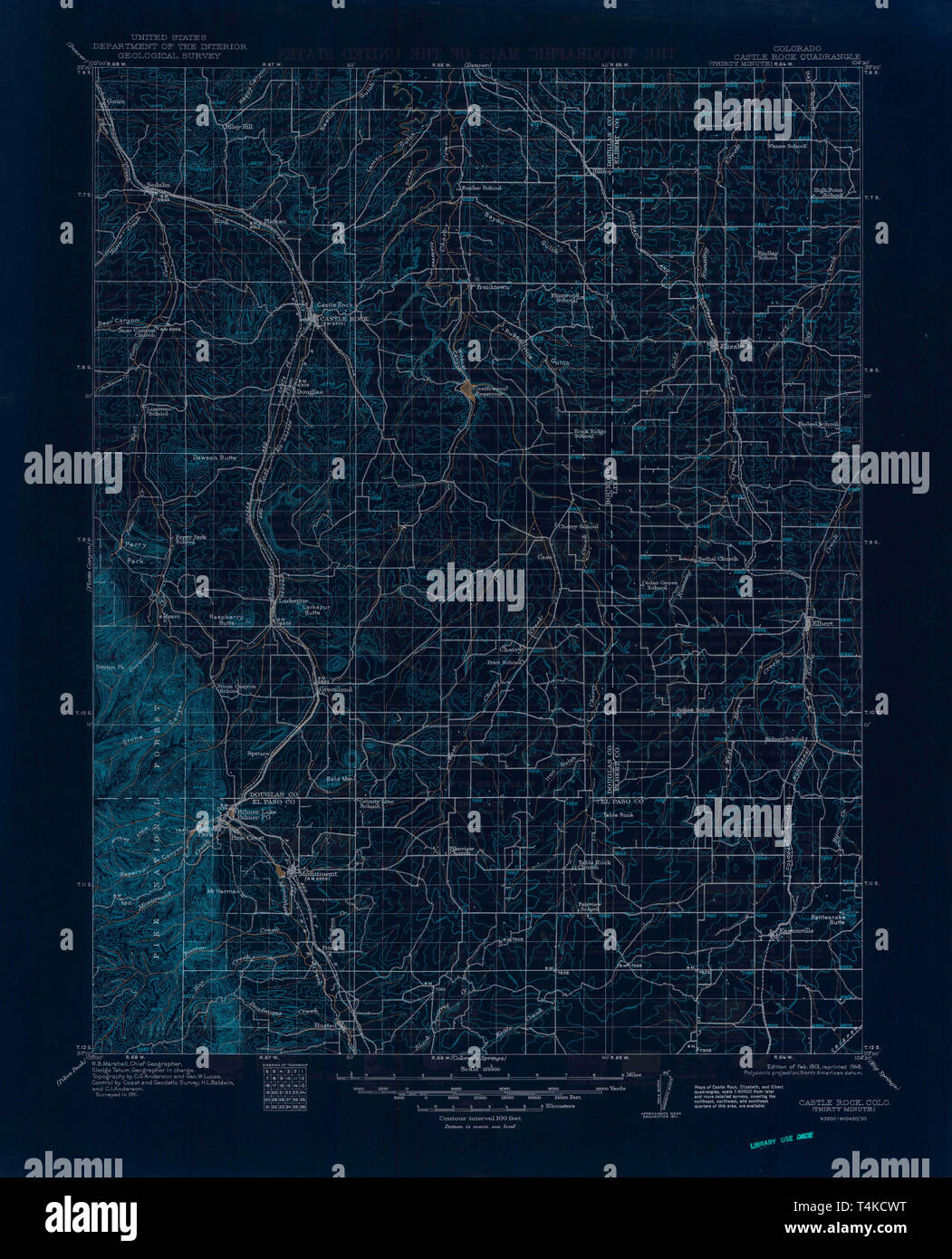 1913 colorado map hi-res stock photography and images - Alamy