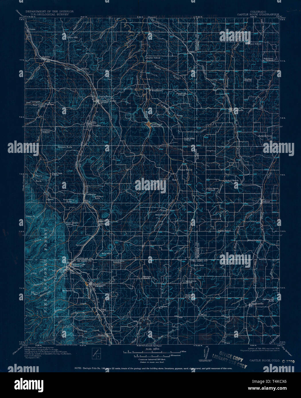 1913 colorado map hi-res stock photography and images - Alamy