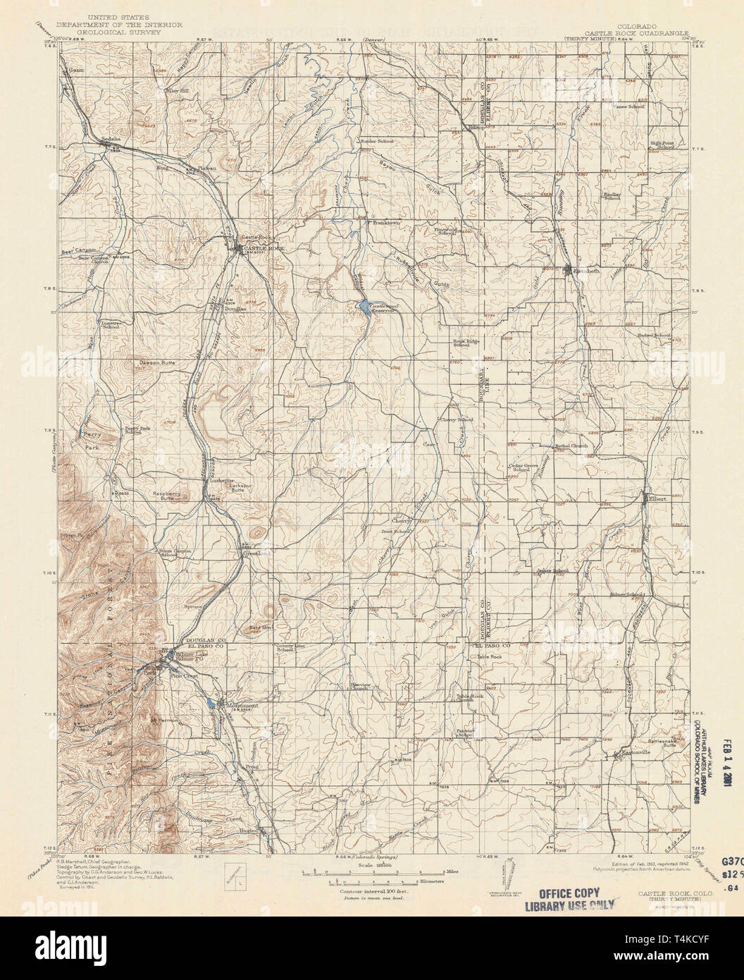 1913 colorado map hi-res stock photography and images - Alamy