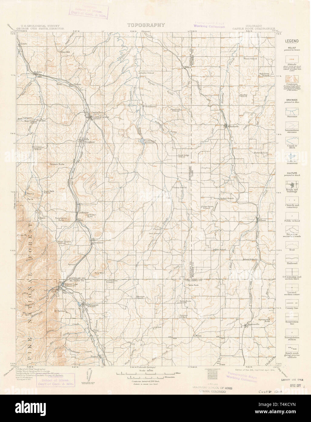 1913 colorado map hi-res stock photography and images - Alamy