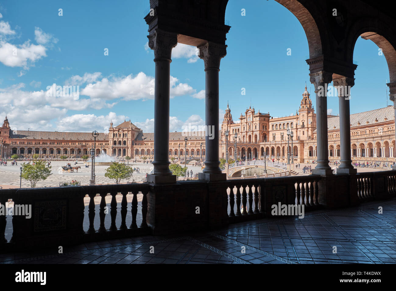 Andalisia Seville's main square Plaza de Espana Spain Stock Photo - Alamy