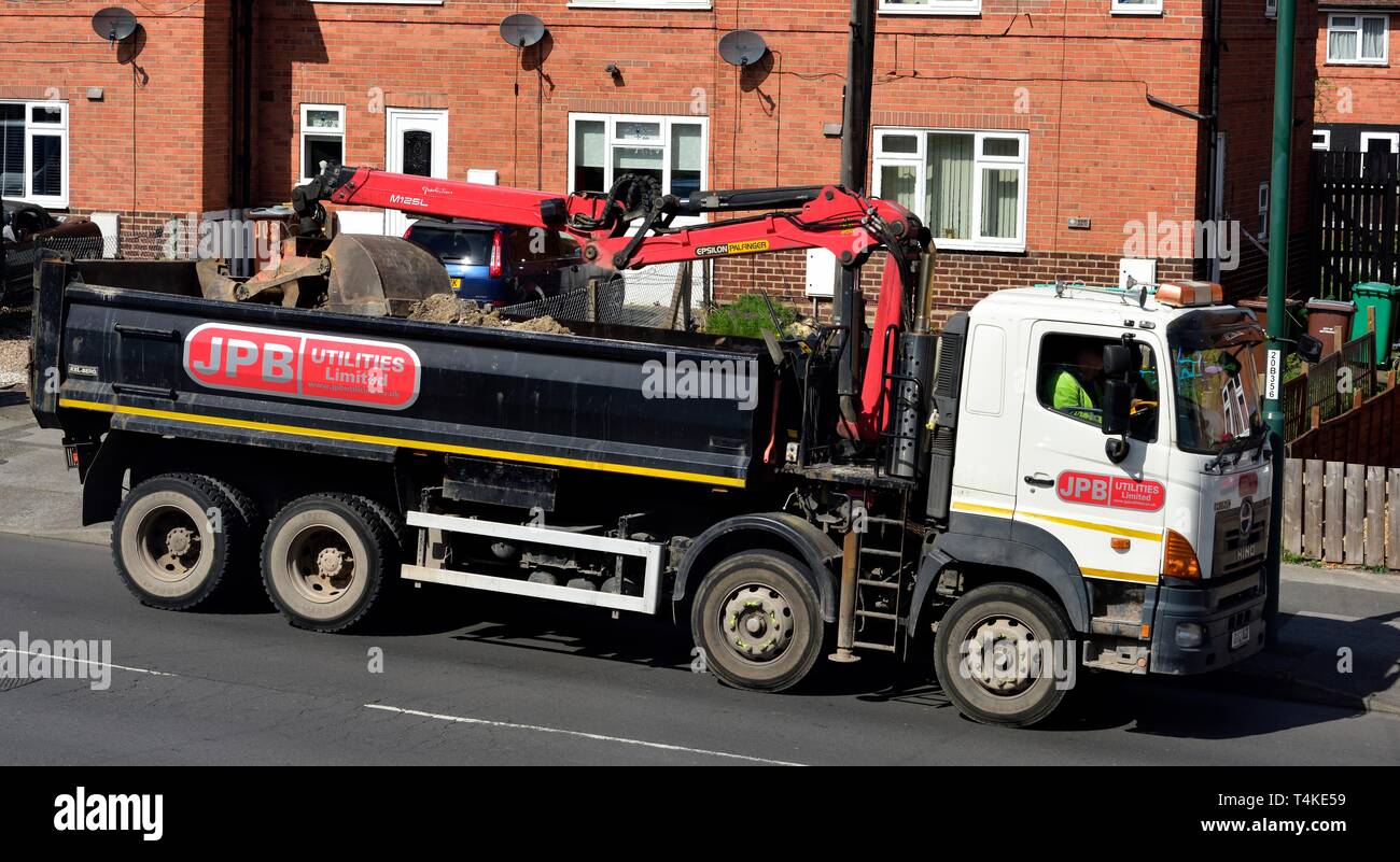 HINO FY1EUKA ,Tipper truck,epsilon palfinger M125L,grapple Stock Photo ...