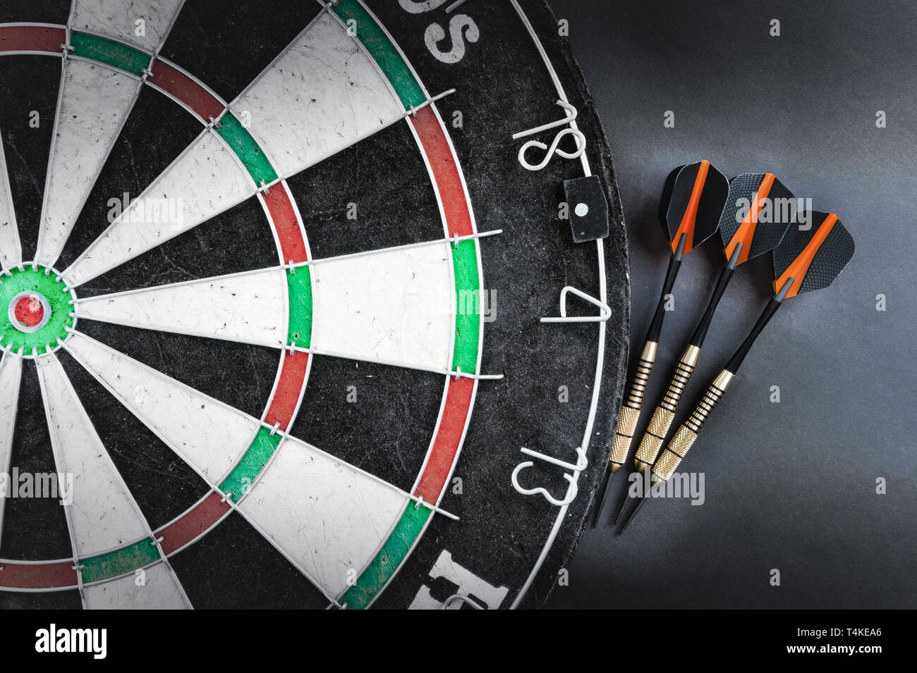 classic dartboard color target with wire separated cells Stock Photo ...