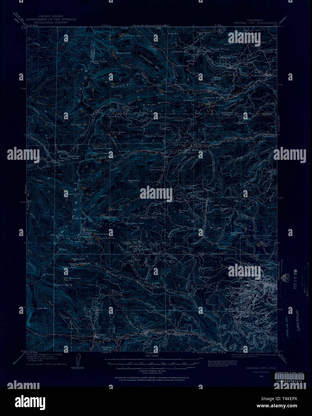 Map of colorado 1910 hi-res stock photography and images - Alamy