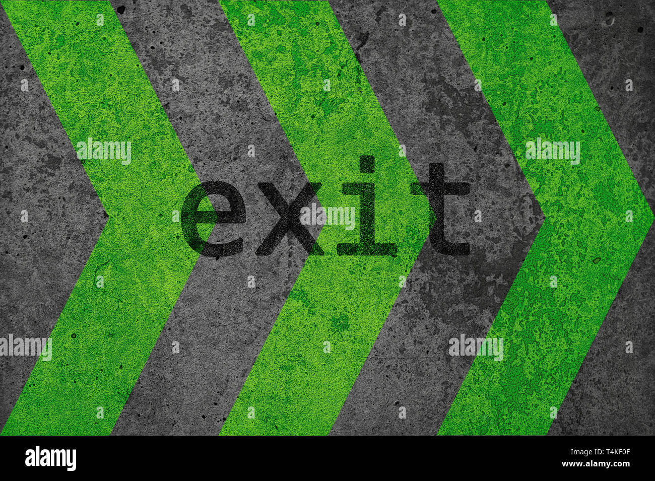 Big green exit sign hi-res stock photography and images - Alamy