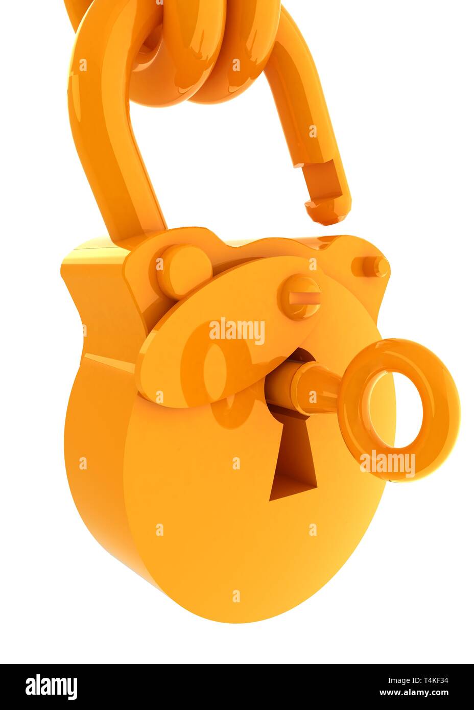 Vintage old padlock unlocked Stock Photo - Alamy