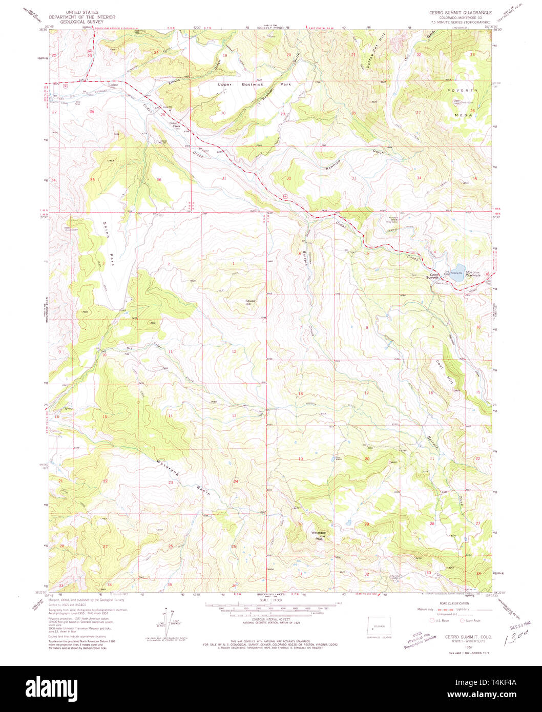 Summit colorado map hi-res stock photography and images - Alamy