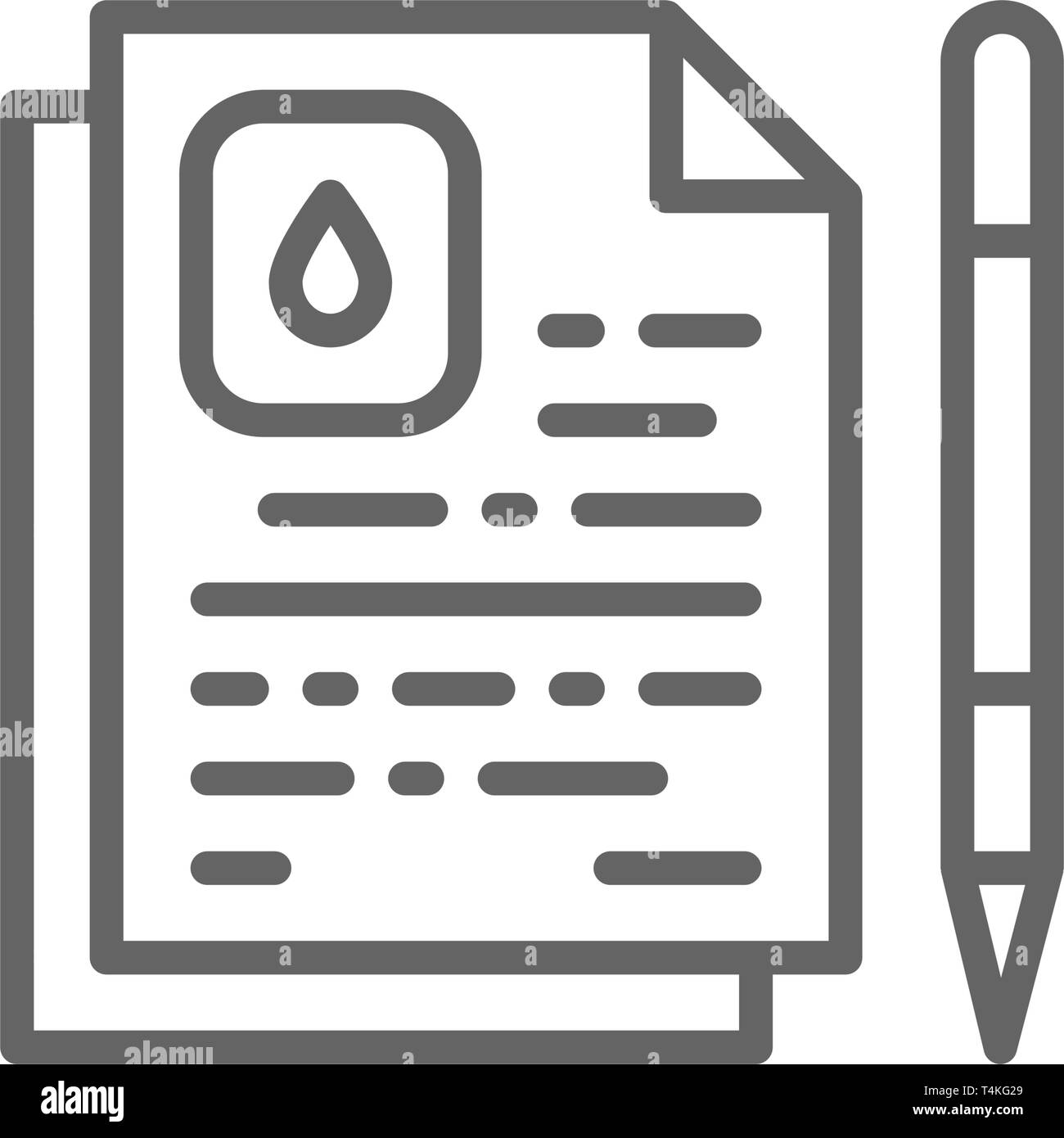 Vector oil contract, water agreement line icon Stock Vector Image & Art ...