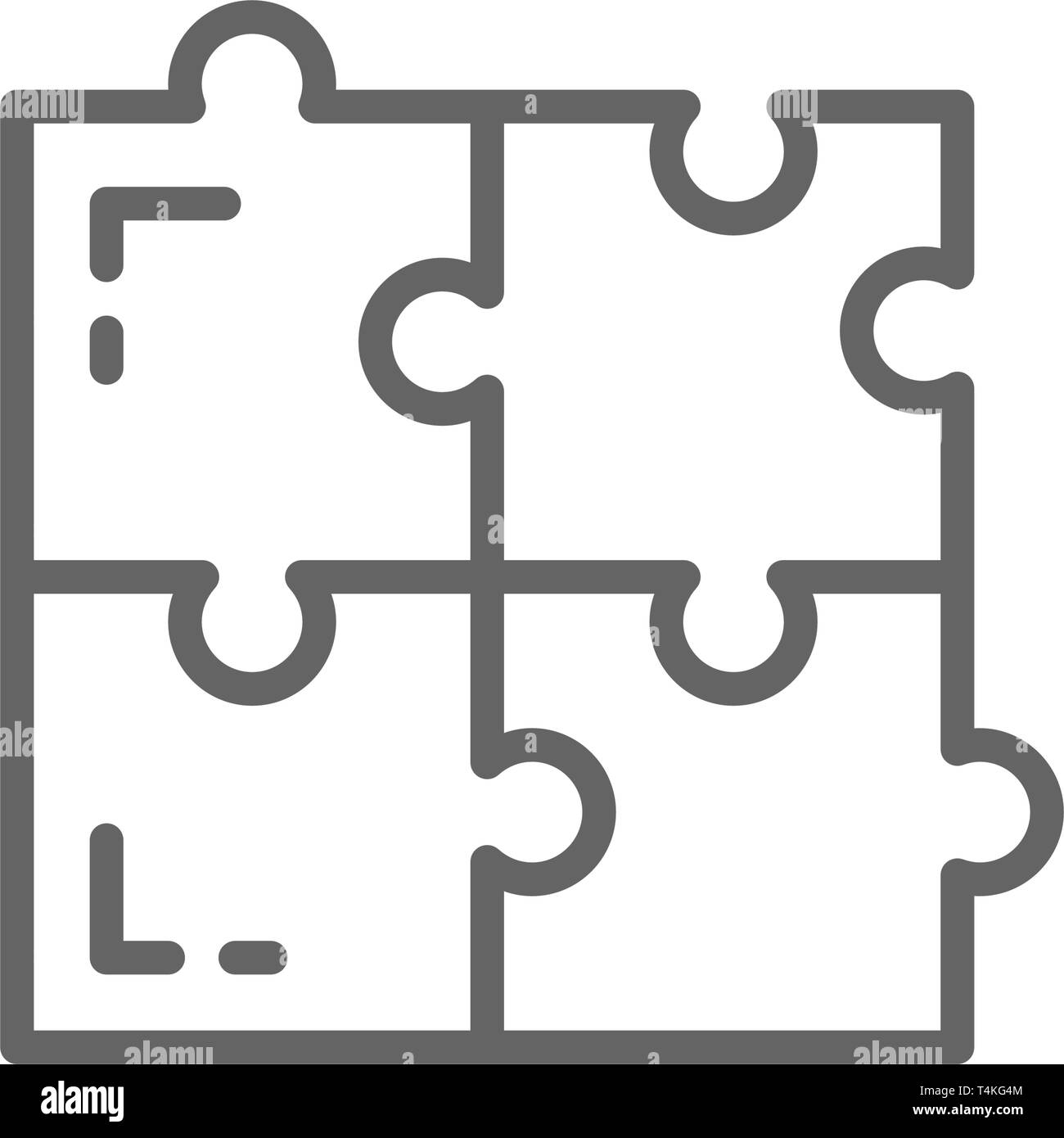 Jigsaw puzzle picture Black and White Stock Photos & Images - Alamy