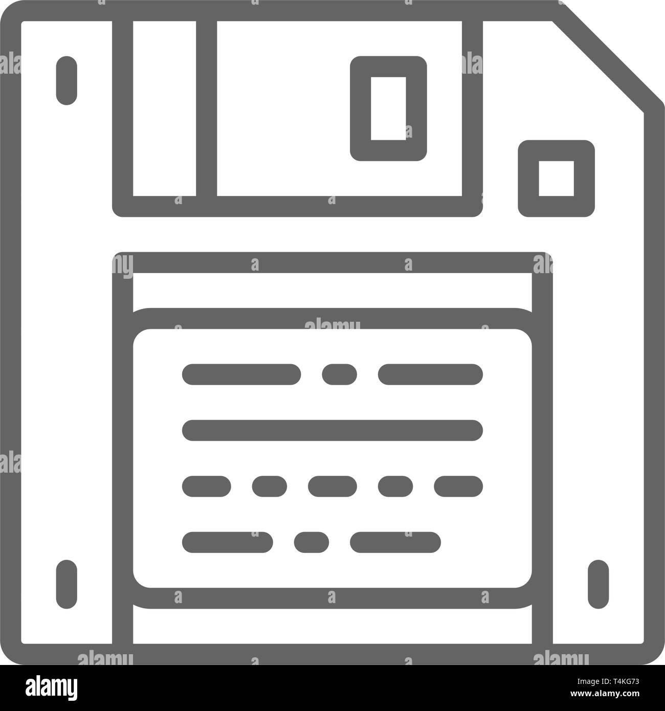 Vector save, diskette, floppy disc line icon Stock Vector Image & Art - Alamy