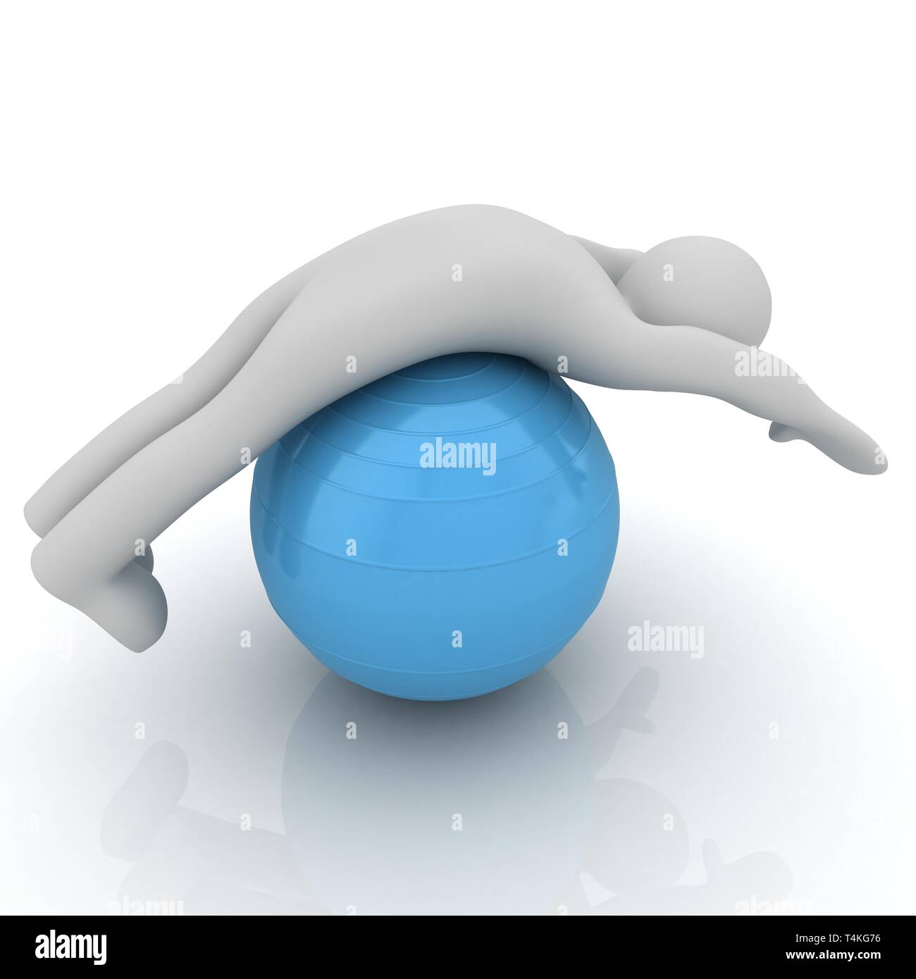 3d man exercising position on fitness ball. My biggest pilates series ...