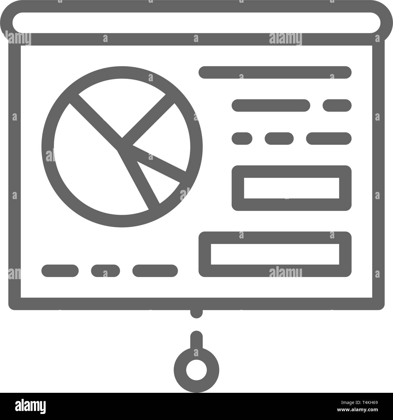 Graph presentation, whiteboard, training, billboard line icon Stock ...