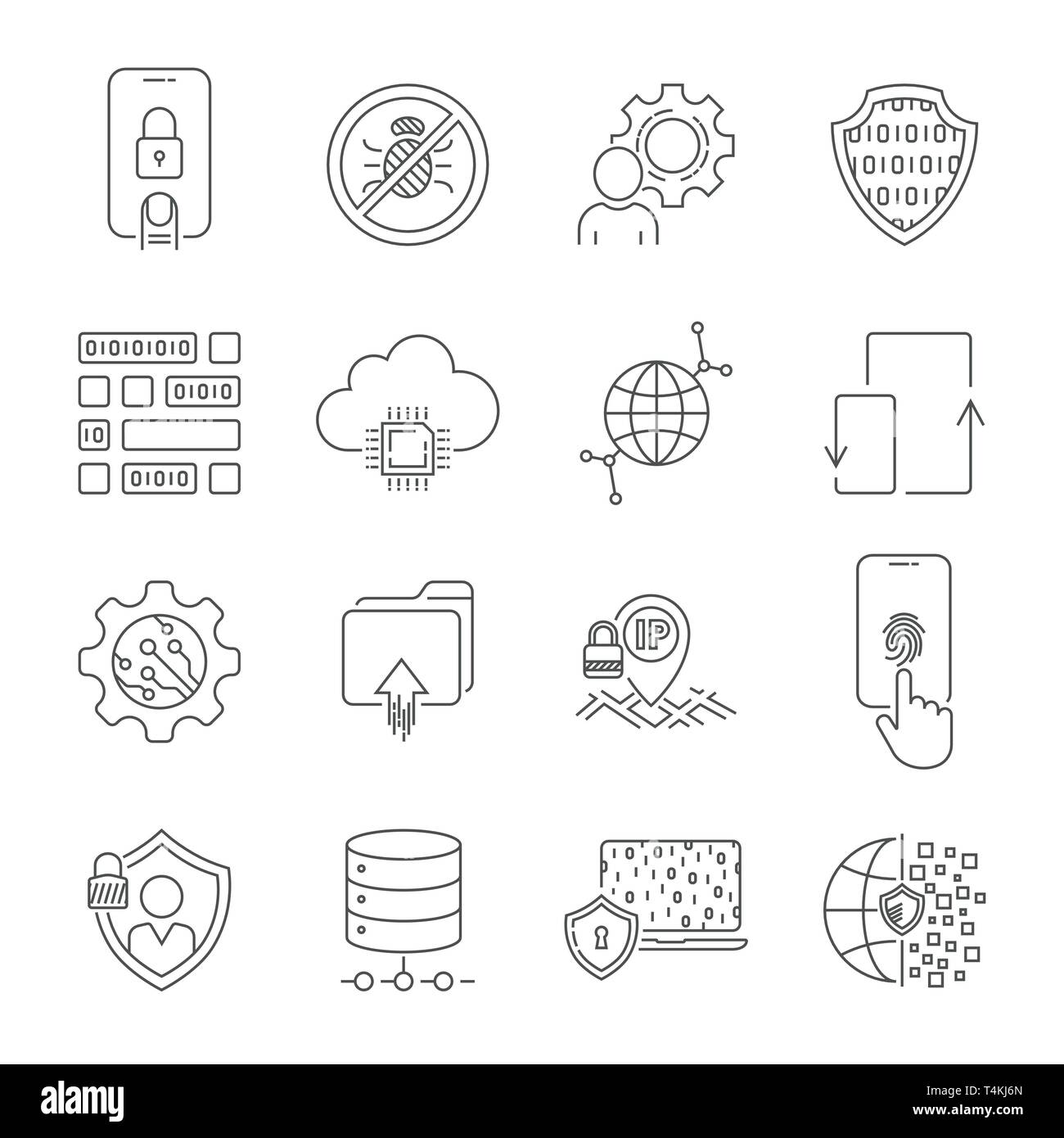 Internet technology, online services. data, information security ...