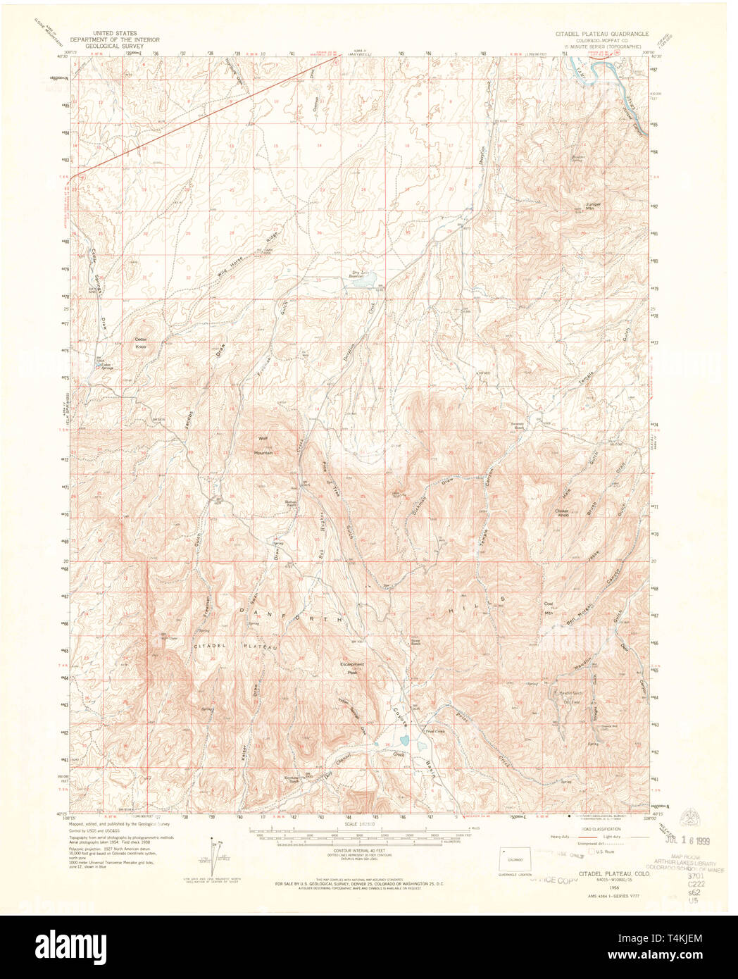 Colorado plateau map hi-res stock photography and images - Alamy