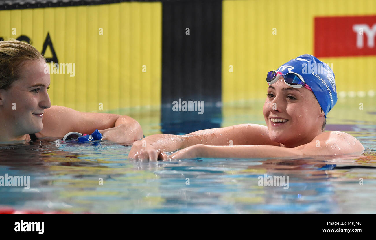 Abbie Wood looks on after Molly Renshaw (right) won Heat 7 of the Women ...