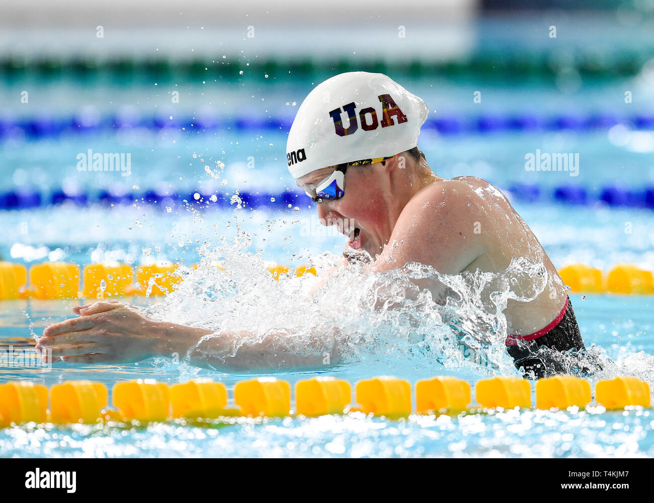 Hannah Miley competing in Heat 7 of the Women's 200m Breaststroke ...