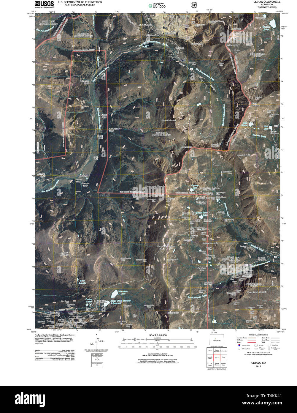 Map of climax hi-res stock photography and images - Alamy