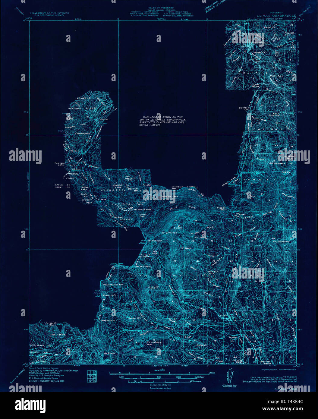 Map of climax hi-res stock photography and images - Alamy